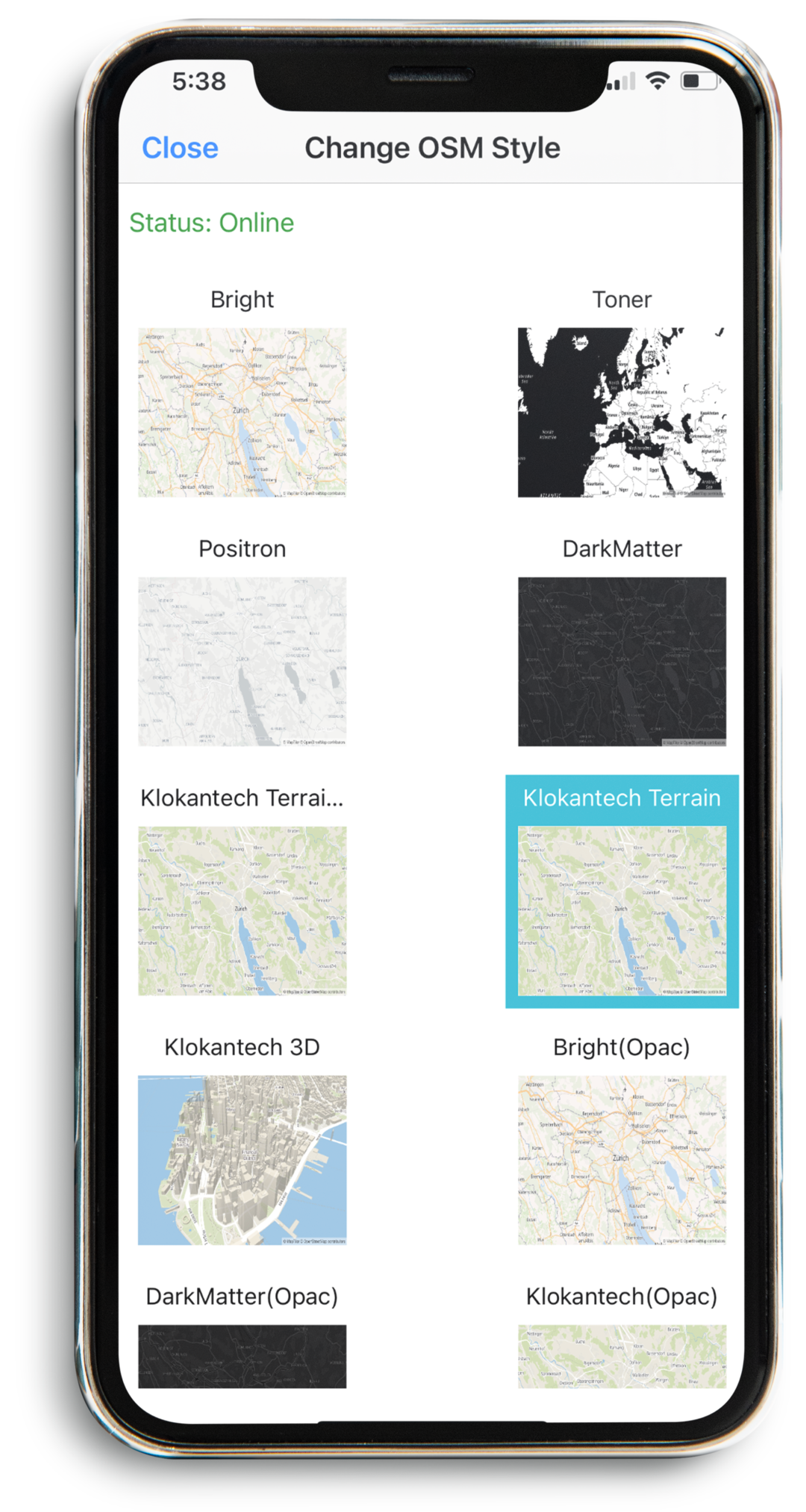Change basemap OSM Style | Geo Data Collector